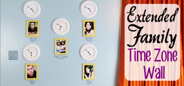 Extended Family Idea : Make a Time Zone Clock Wall – Craft Your Happiness
