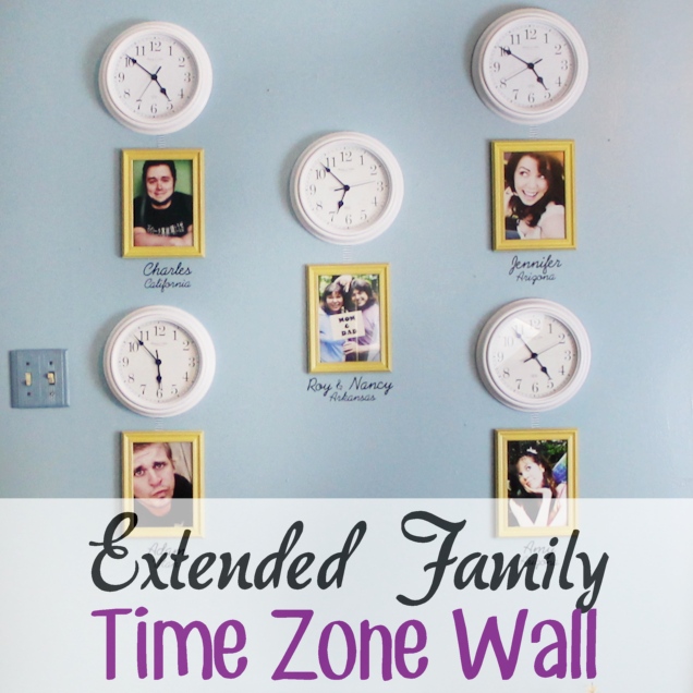 Extended Family Idea : Make a Time Zone Clock Wall – Craft Your Happiness