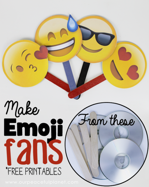 Free Emoji Fan Printables & Instructions (CD Craft) – Craft Your Happiness