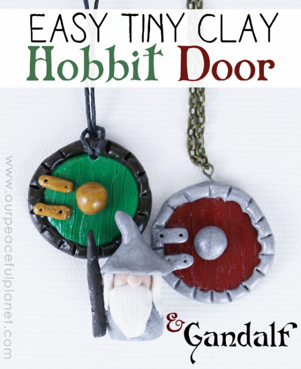 Easy Tiny Clay Hobbit Door (& Gandalf) – Craft Your Happiness