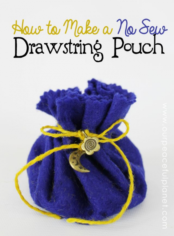 Make a No Sew Drawstring Pouch – Craft Your Happiness