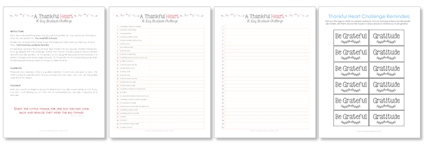 A Thankful Heart – Simple 30 Day Gratitude Challenge – Craft Your Happiness