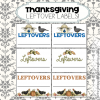 Thanksgiving Leftovers Labels