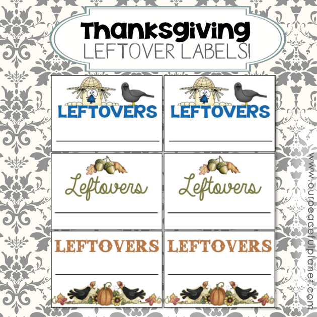 Thanksgiving Leftovers Labels – Craft Your Happiness