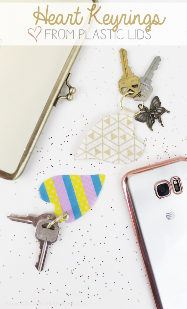 How to Make a Quick Heart Keyring from a Plastic Lid – Craft Your Happiness