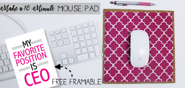 How to Make a Custom 10 Minute DIY Mouse Pad – Craft Your Happiness