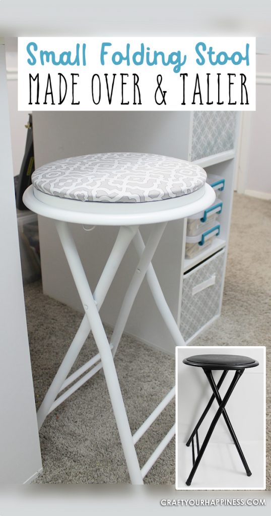A Cheap Folding Stool Made Over and Higher – Craft Your Happiness