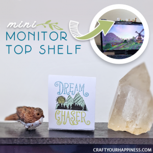 Decorate Your Office with a Mini Paint Stick DIY Monitor Top Shelf ...