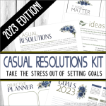 Casual Resolutions Goal Setting Kit 2023 : Stress-Free New Year’s ...